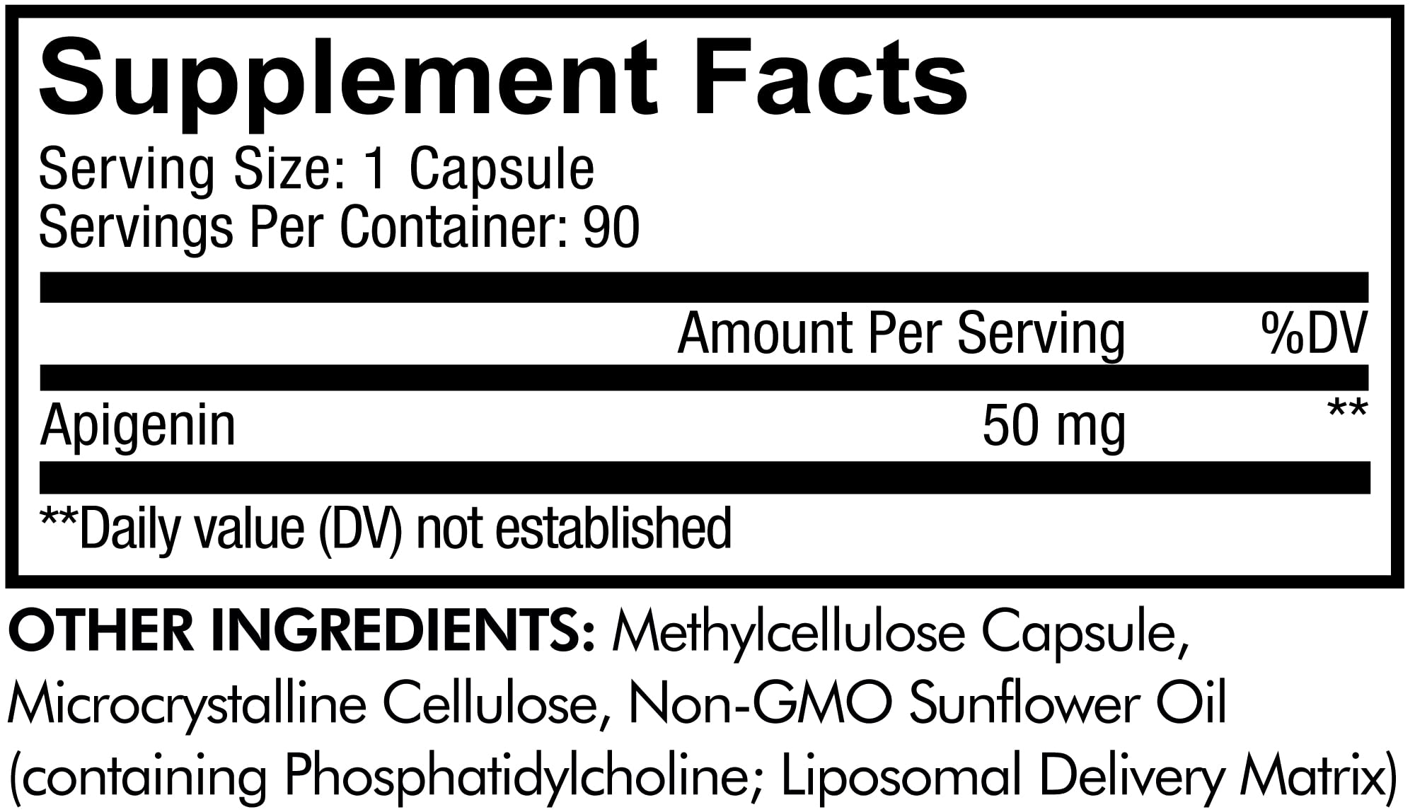 vegan non-GMO apigenin supplement