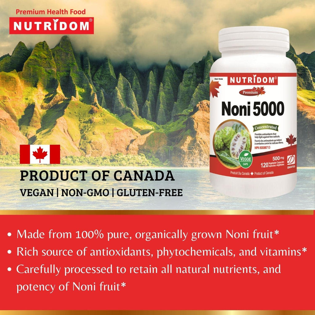 Vegan noni supplement for natural health