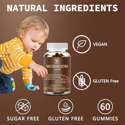 Vegan nootropic gummies with mushrooms
