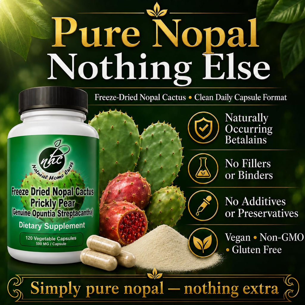 Vegan nopal cactus capsules for wellness