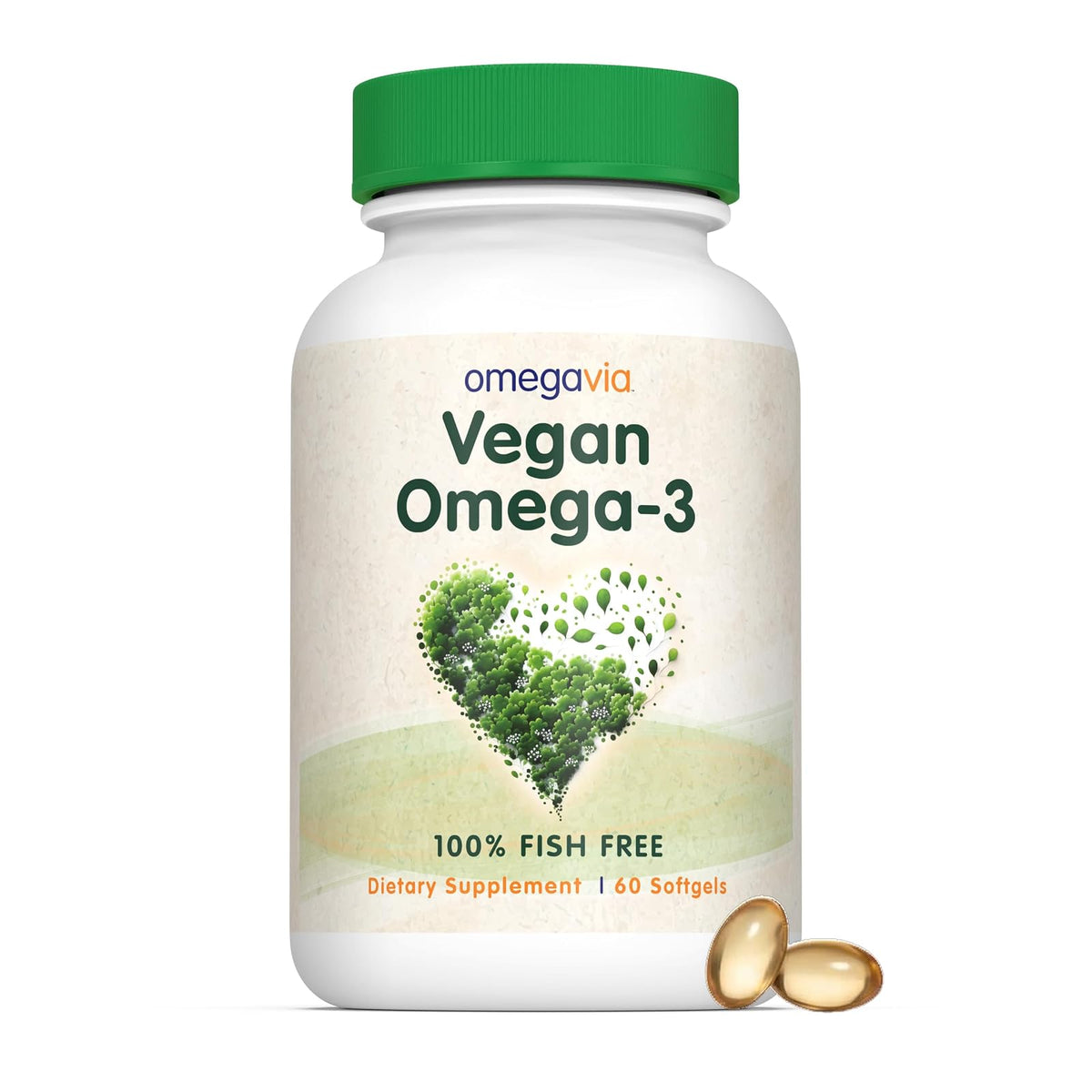 Vegan omega 3 algae oil softgels