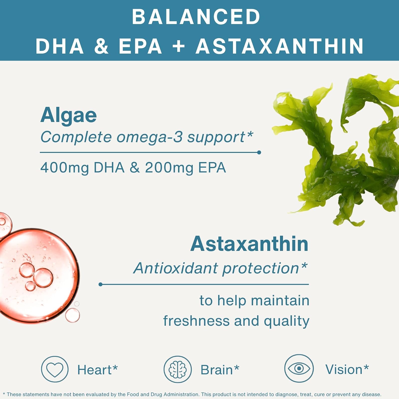 Vegan omega 3 algae softgels