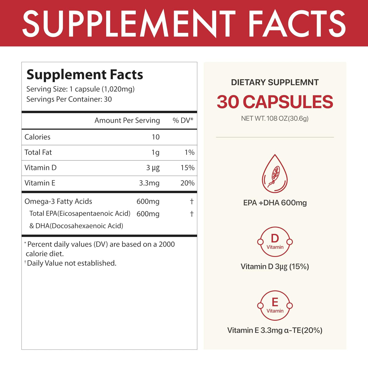 Vegan omega 3 for daily nutrition