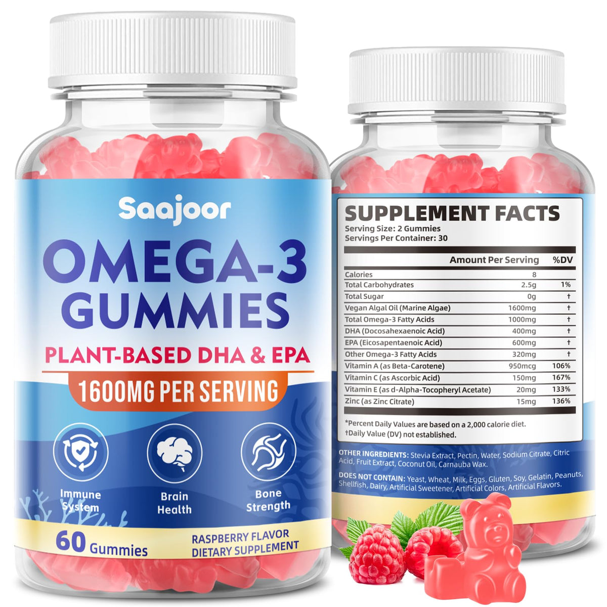 Vegan Omega-3 gummies for heart health