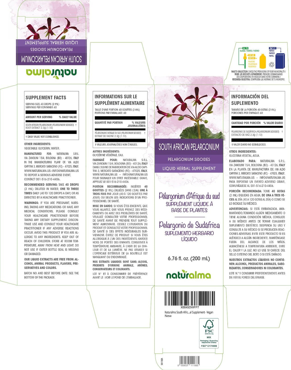 vegan Pelargonium sidoides extract