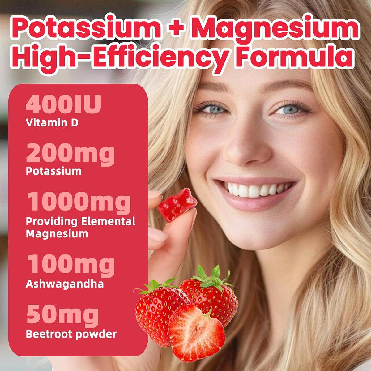 Vegan potassium magnesium gummies for vitality