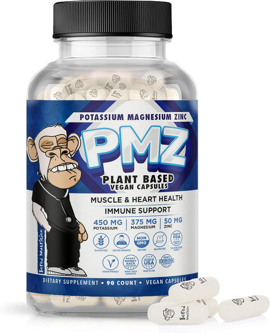 vegan potassium magnesium zinc capsules