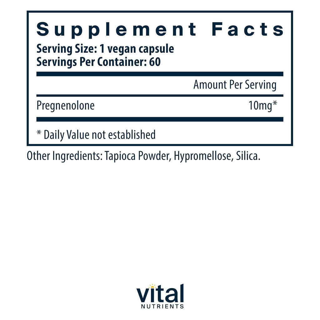 Vegan pregnenolone capsules for men