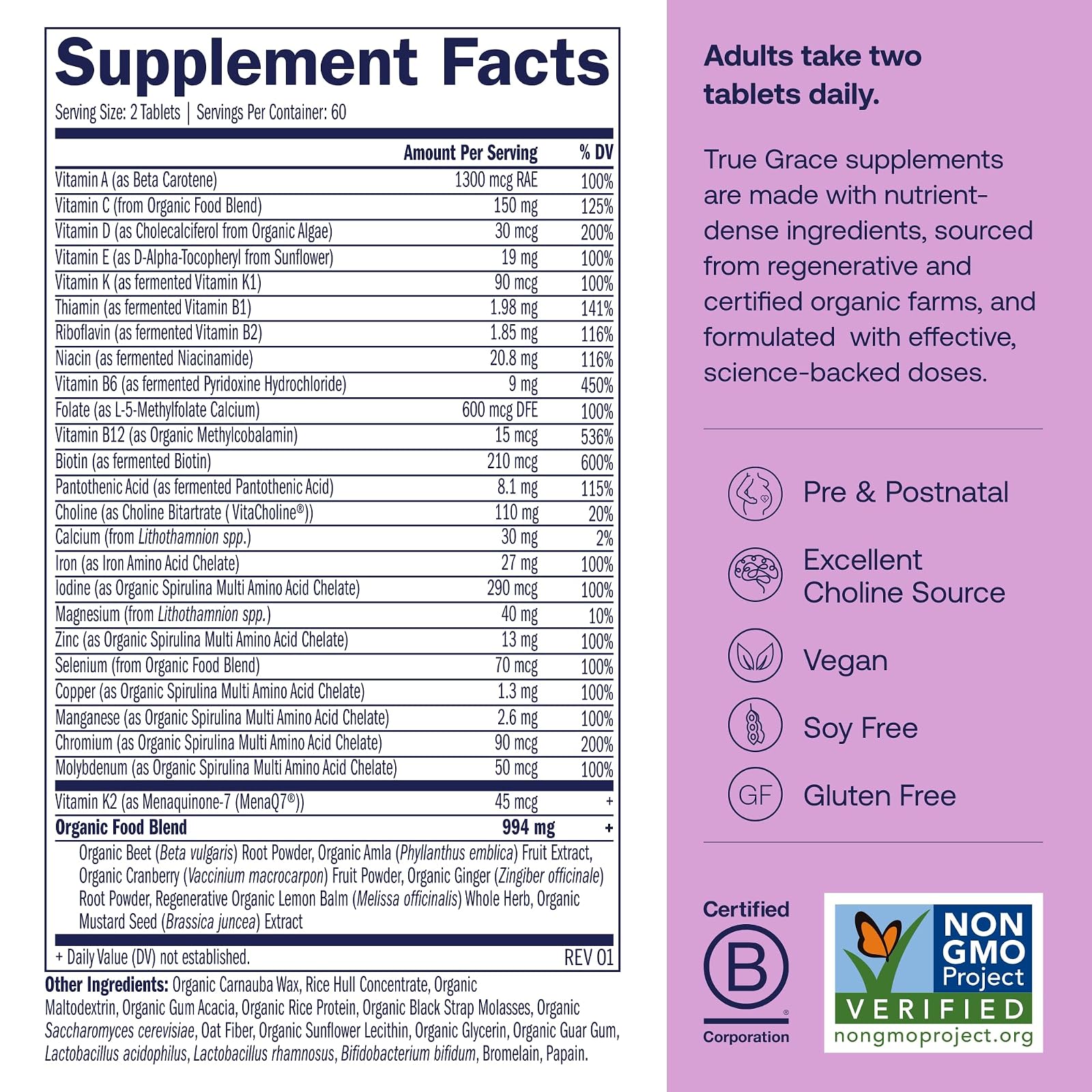 vegan prenatal multivitamin with DHA