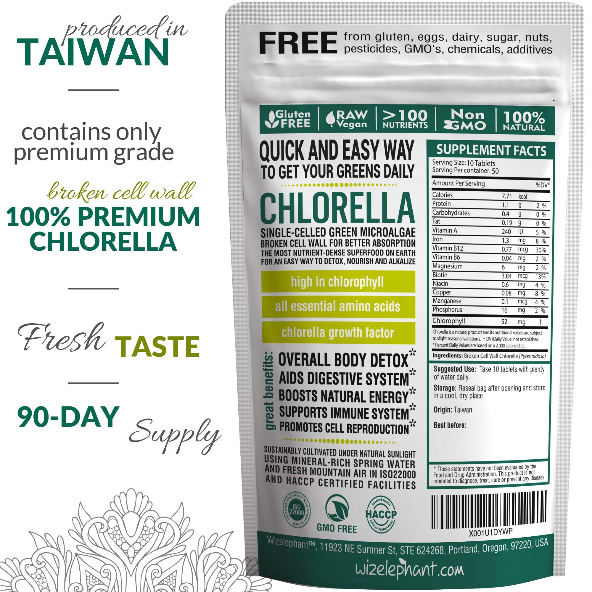vegan protein chlorella tablets