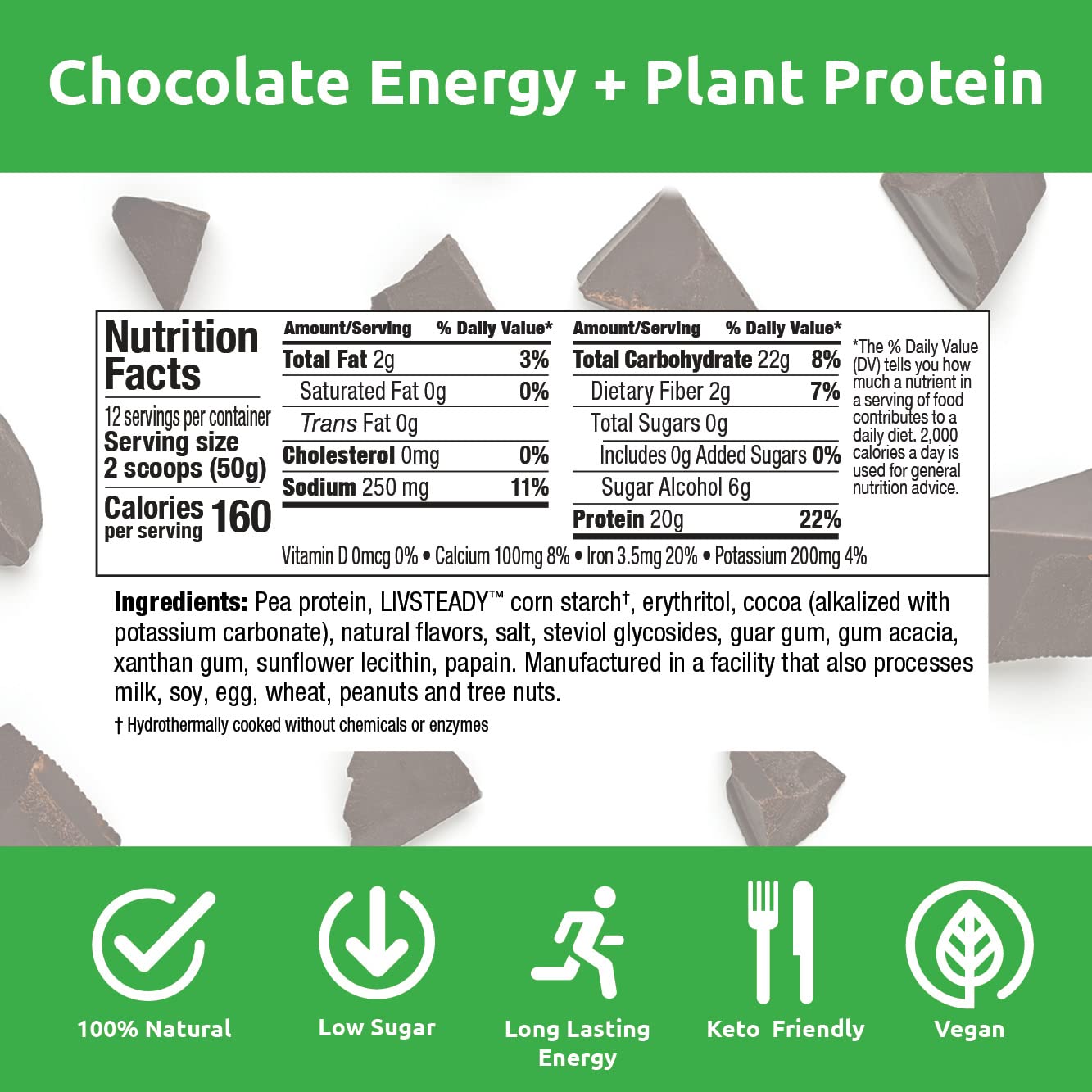 vegan protein drink mix chocolate