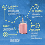 vegan protein powder with berry flavour