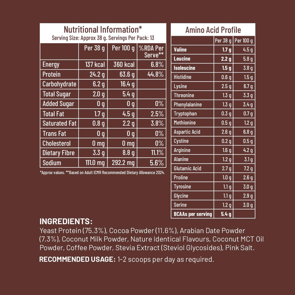 vegan protein powder with rich flavour