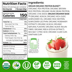 Vegan protein powder with strawberries flavour
