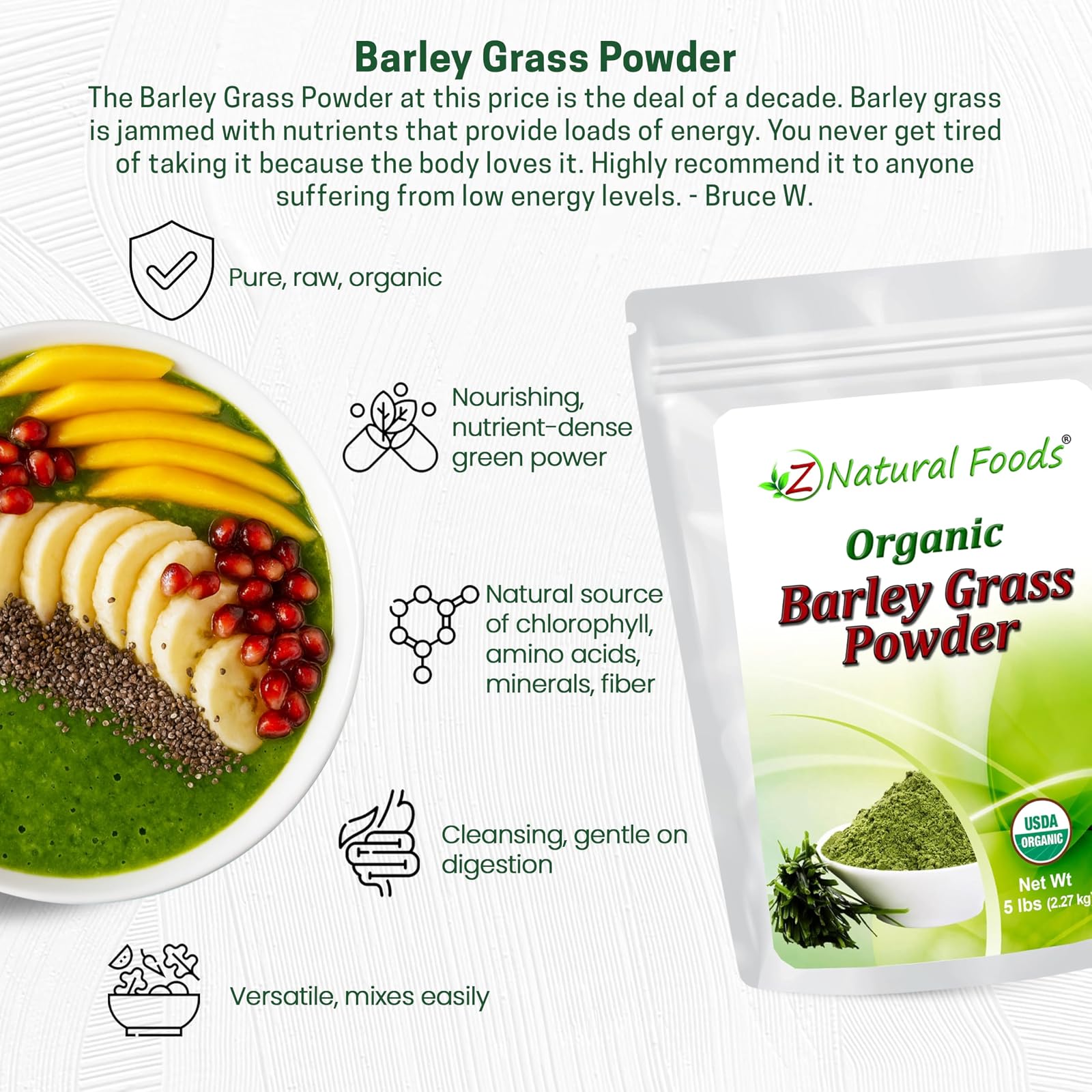 vegan protein source barley grass powder