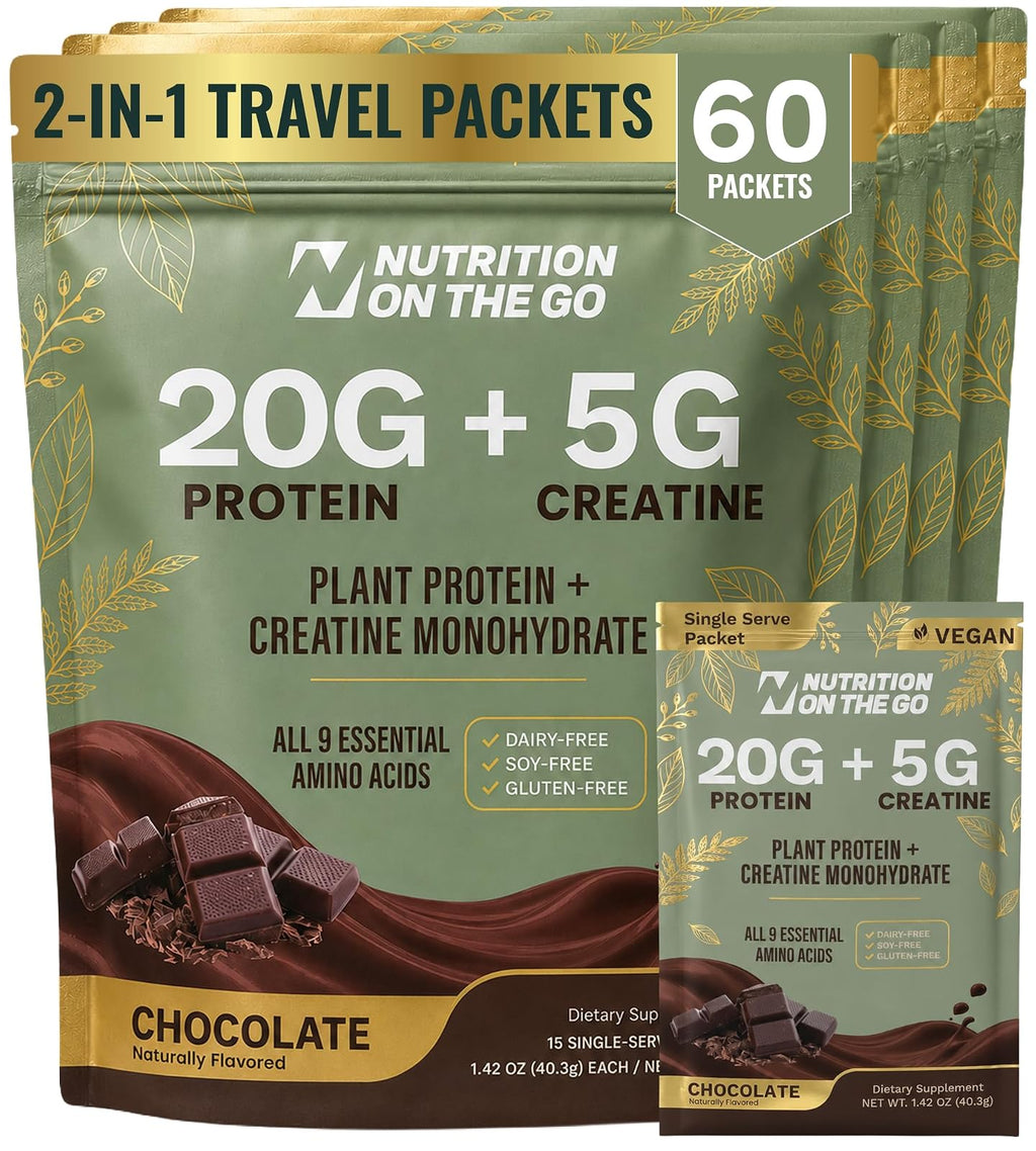 Vegan protein travel packets chocolate