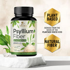 Vegan psyllium husk capsules 2000 mg