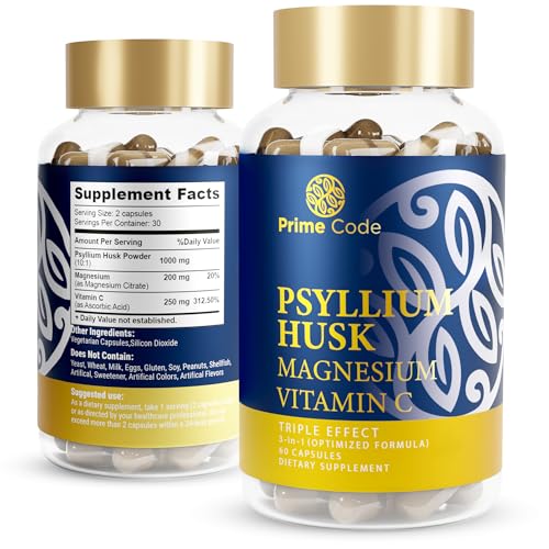 Vegan psyllium husk capsules with benefits