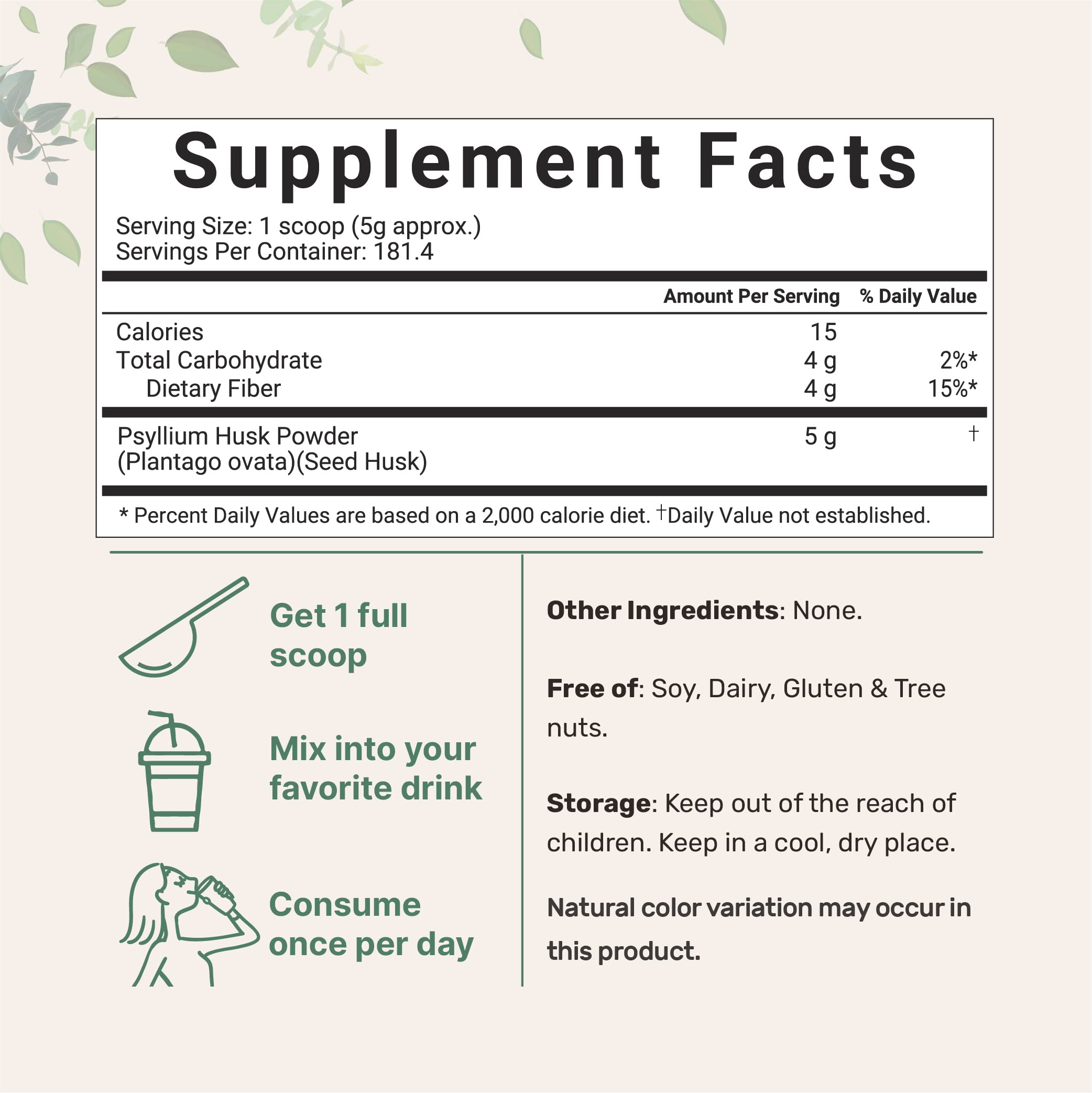 vegan psyllium husk for gut health