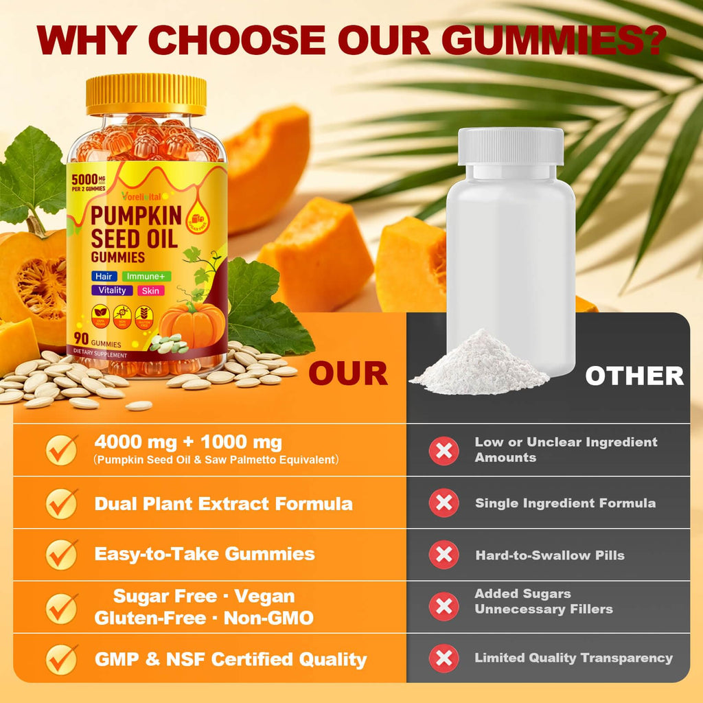 Vegan pumpkin seed oil gummy vitamins