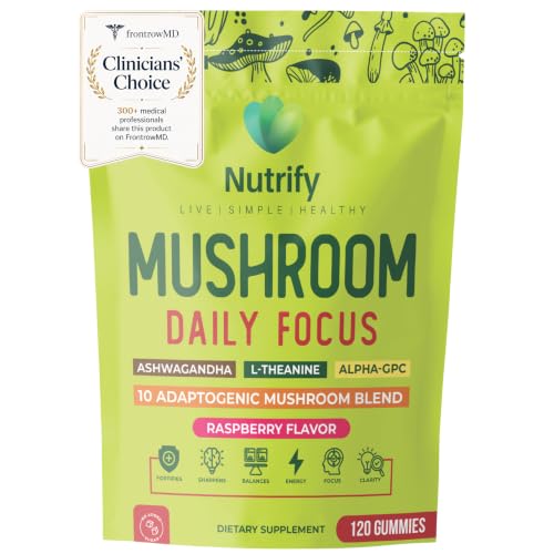 Vegan raspberry mushroom supplements