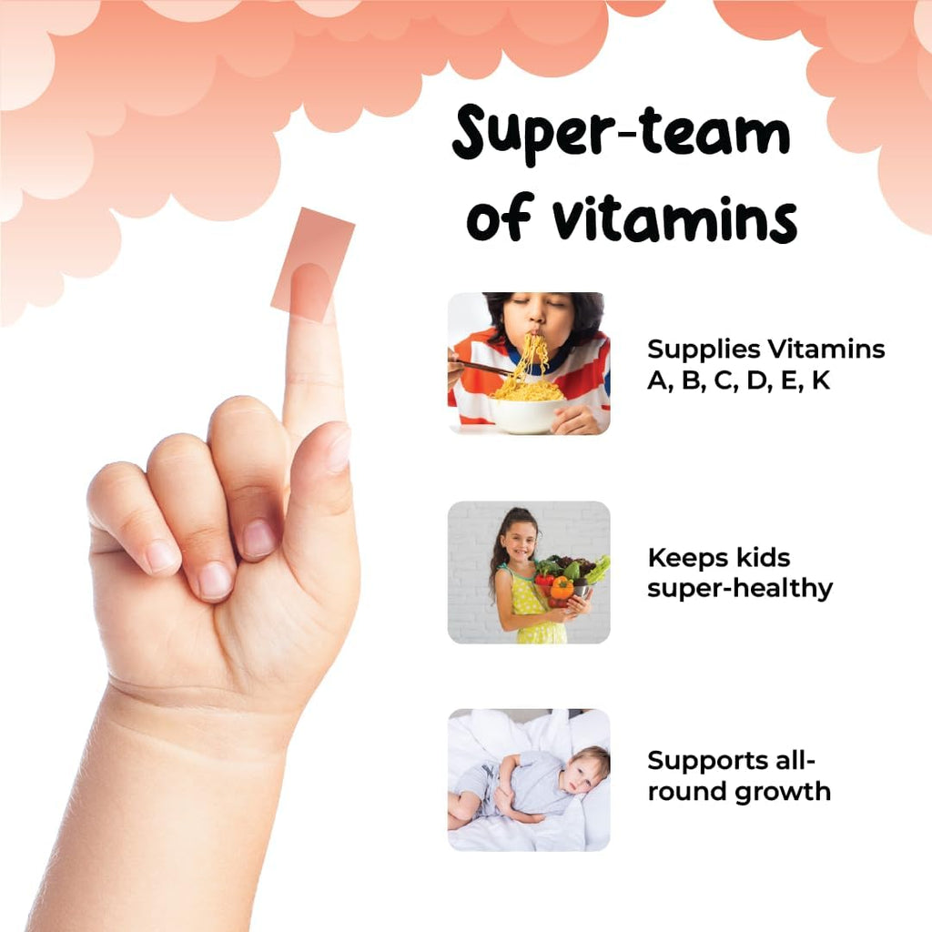 vegan raspberry vitamin strips for children