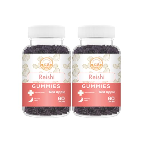 Vegan red apple mushroom gummies