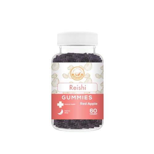 Vegan red apple mushroom gummies