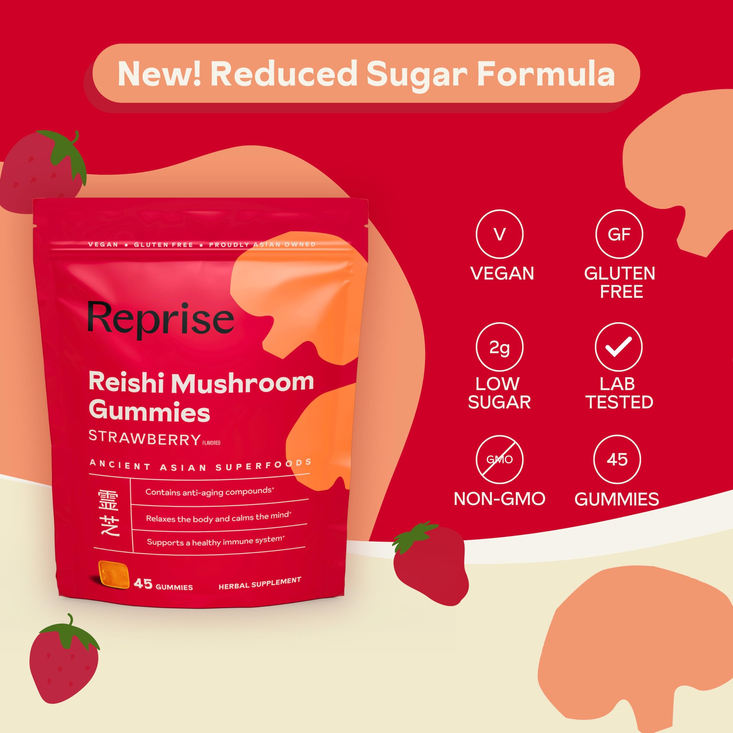 Vegan Reishi gummies for holistic health