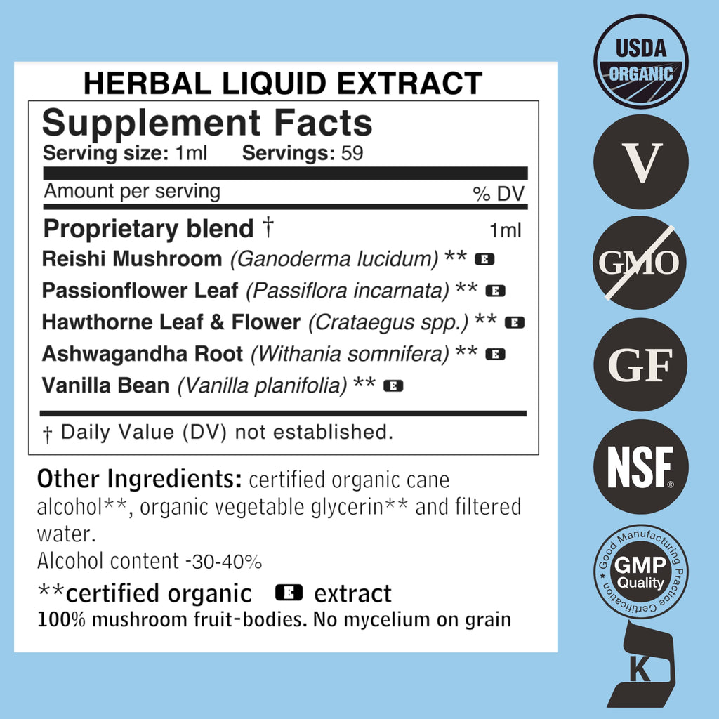 vegan reishi tincture for stress relief