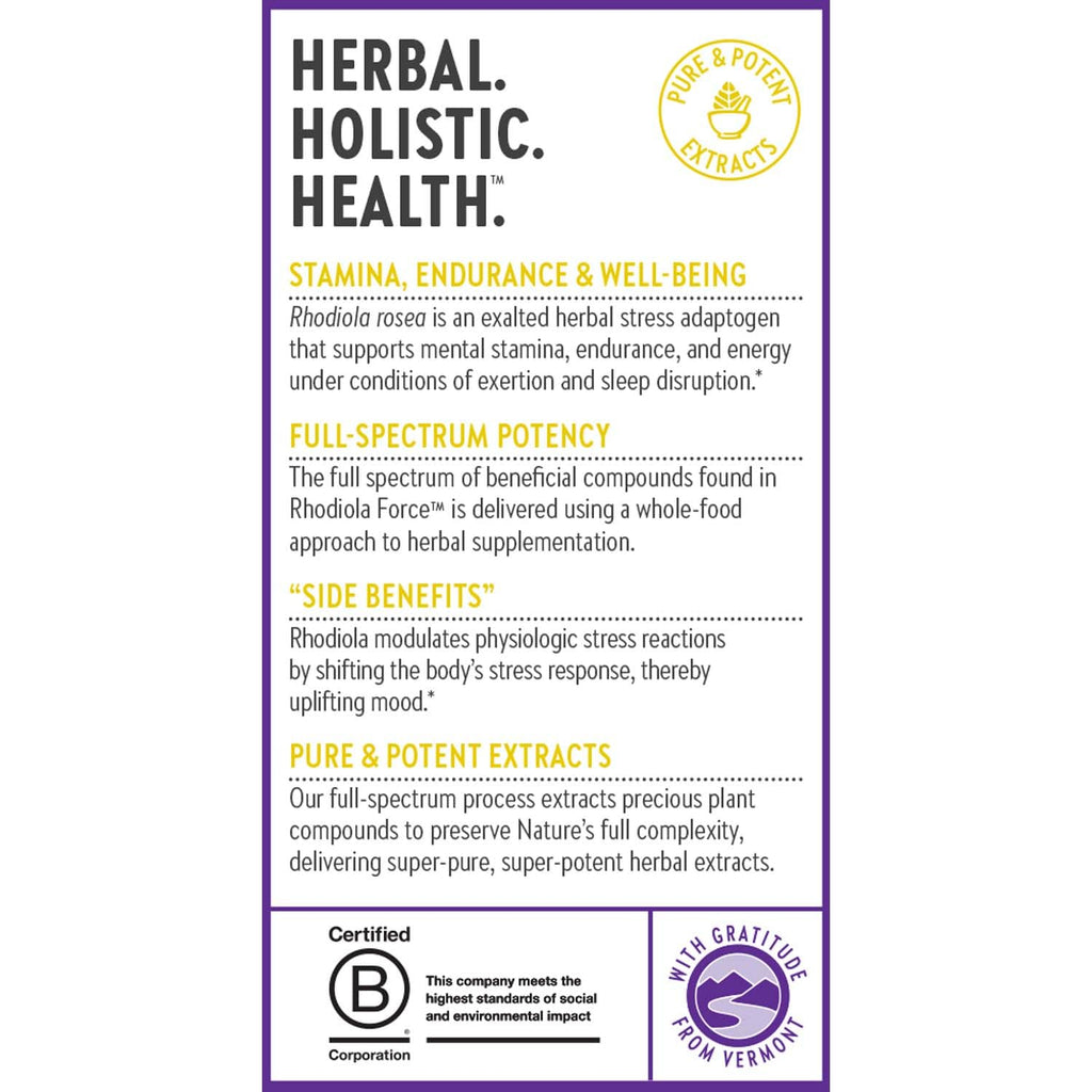 vegan rhodiola capsules for vitality