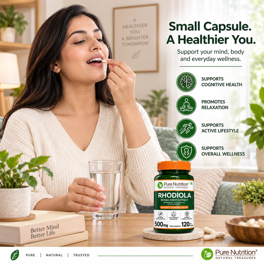 Vegan Rhodiola capsules for wellness