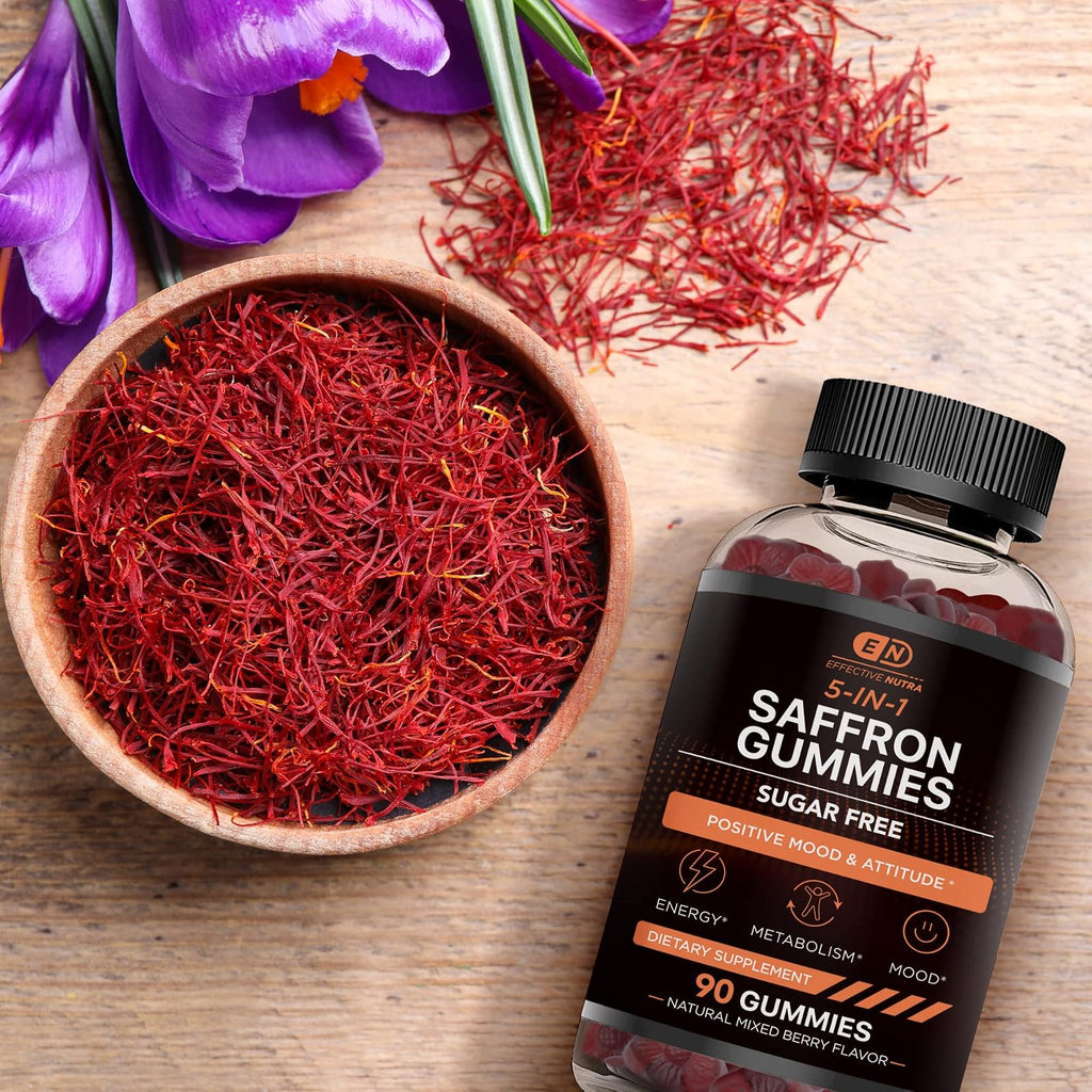 Vegan saffron gummies for holistic health