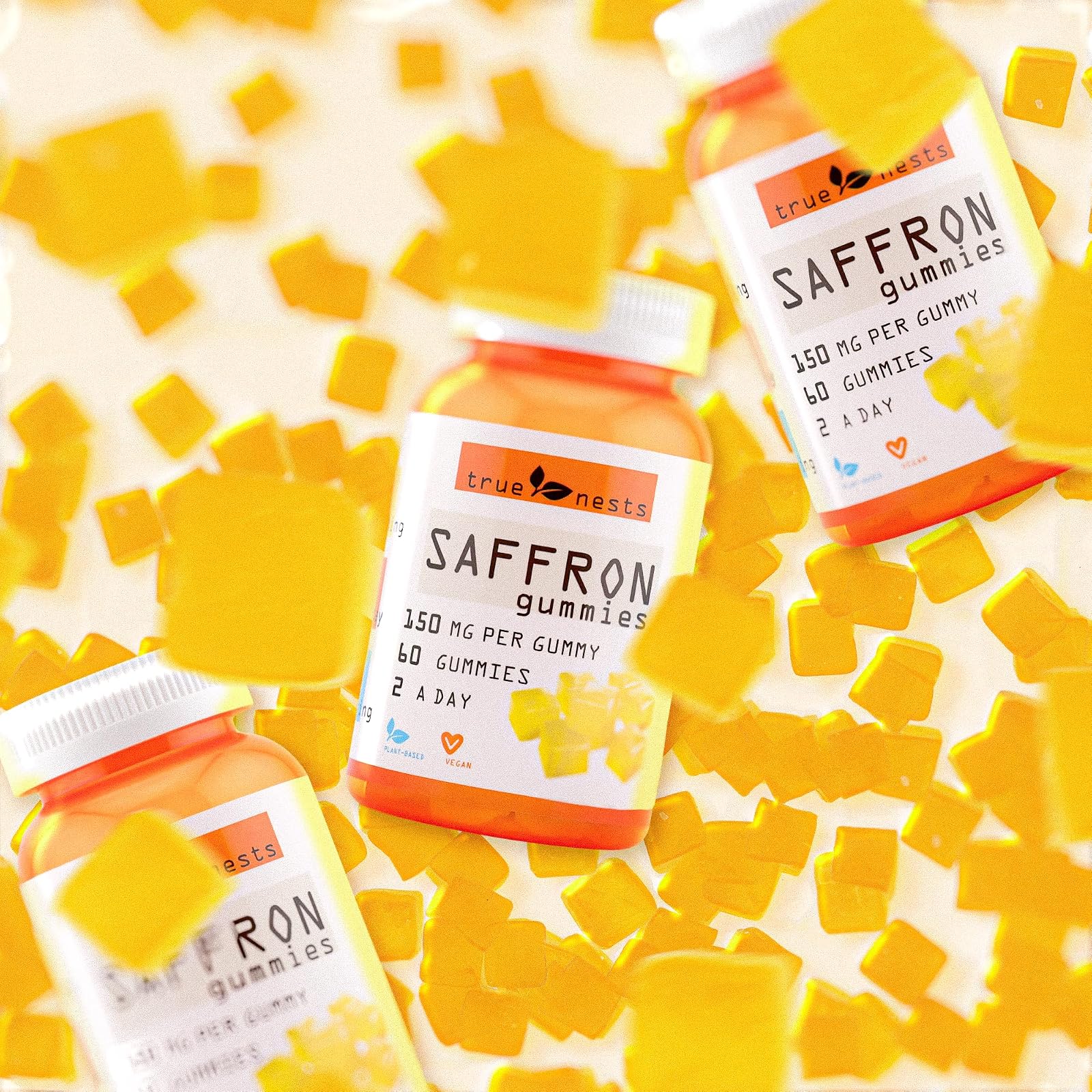 Vegan saffron gummies for relaxation