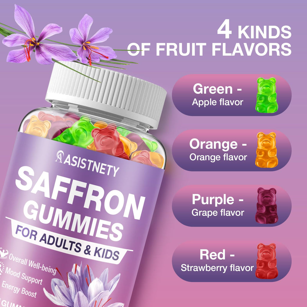 Vegan saffron gummies for wellness