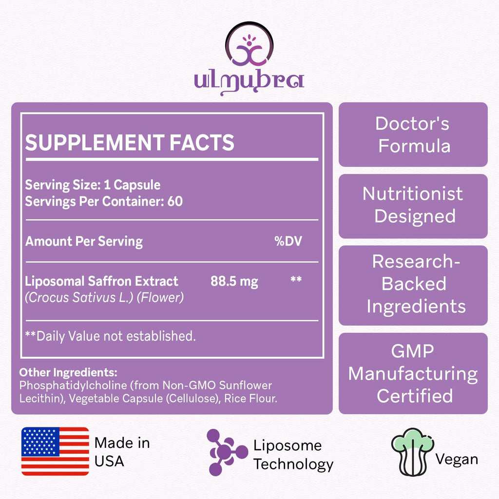 Vegan saffron supplements for focus