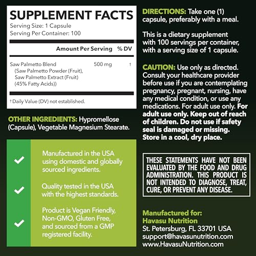 vegan saw palmetto capsules for men