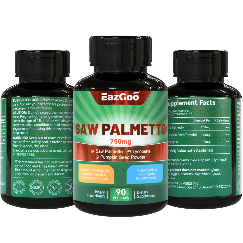 vegan saw palmetto supplement capsules