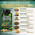 Vegan sea moss capsules for energy