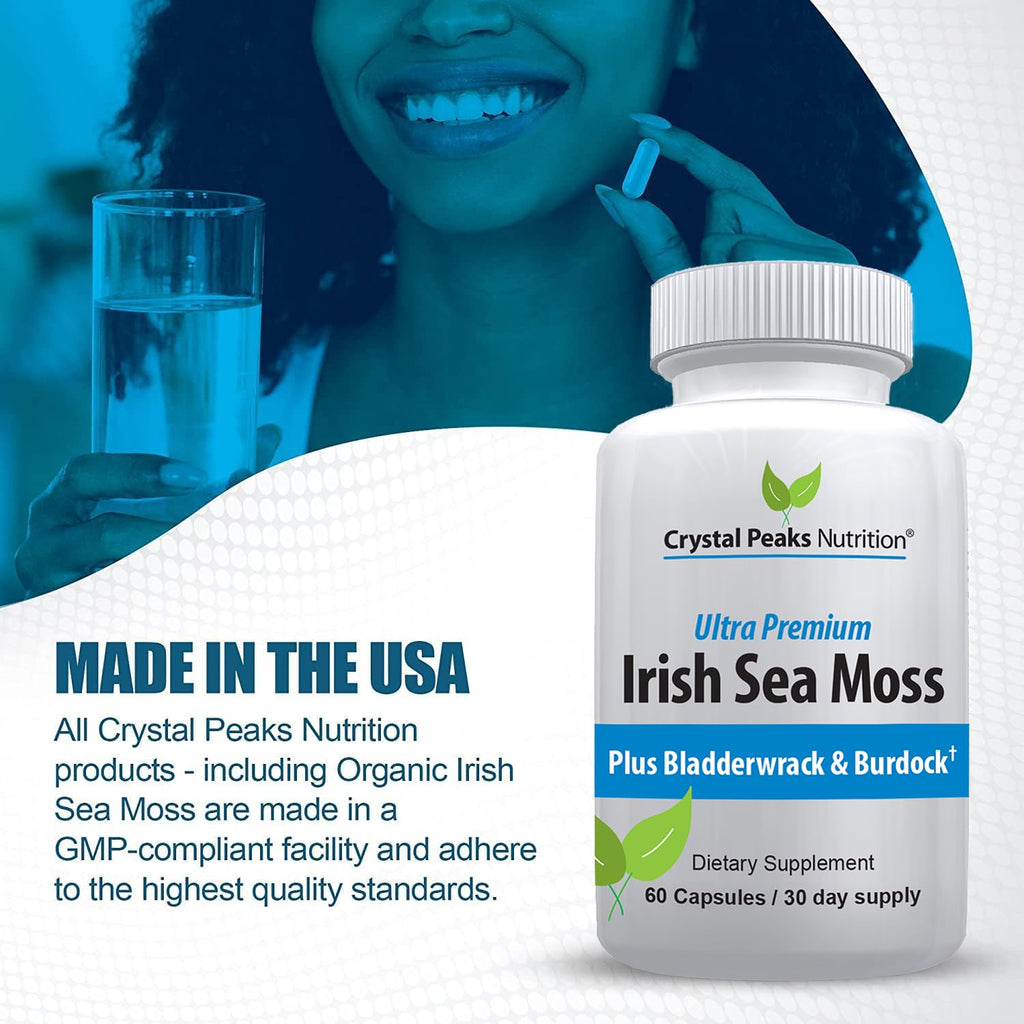 Vegan sea moss capsules for energy