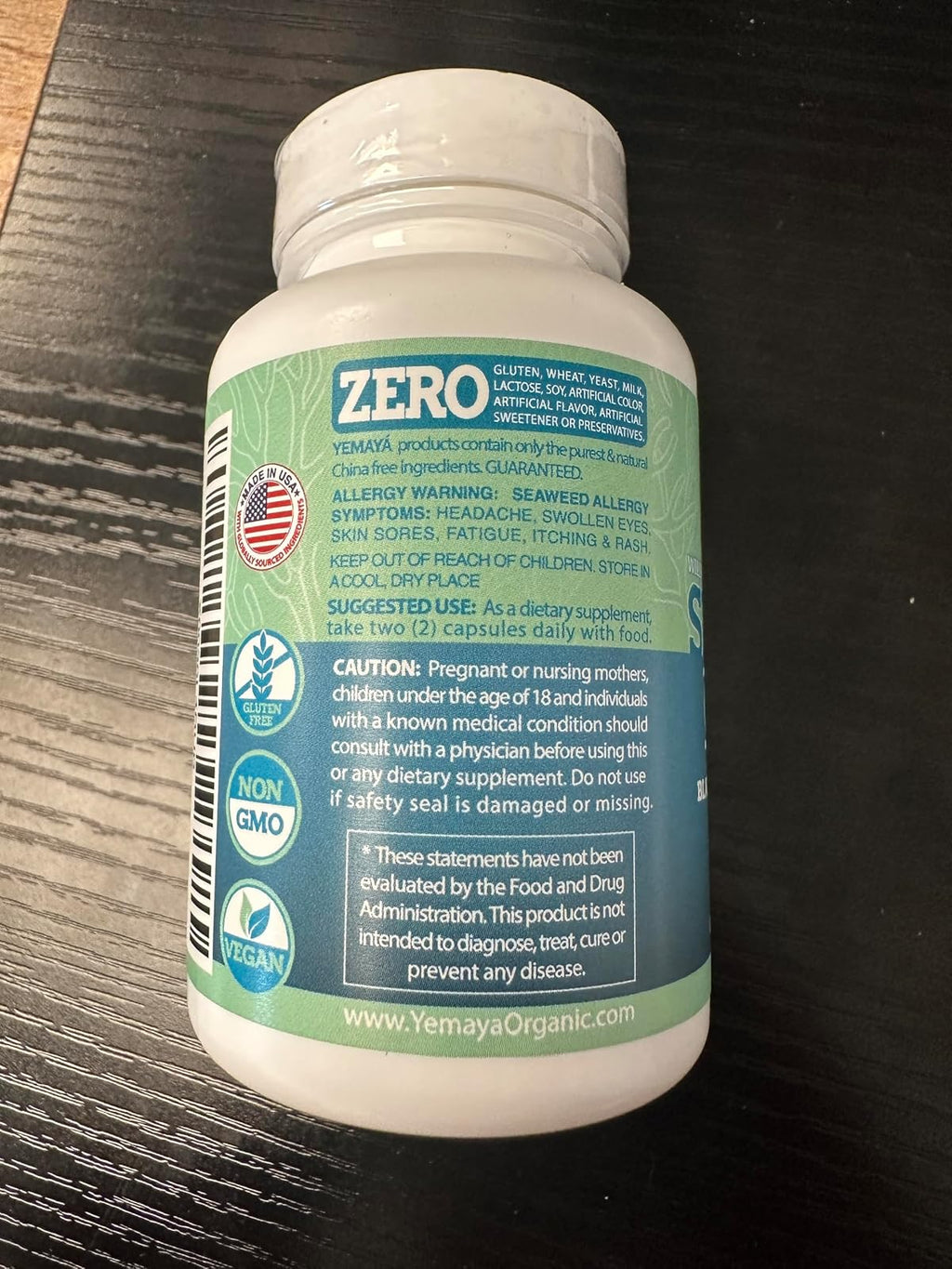 Vegan sea moss capsules for health
