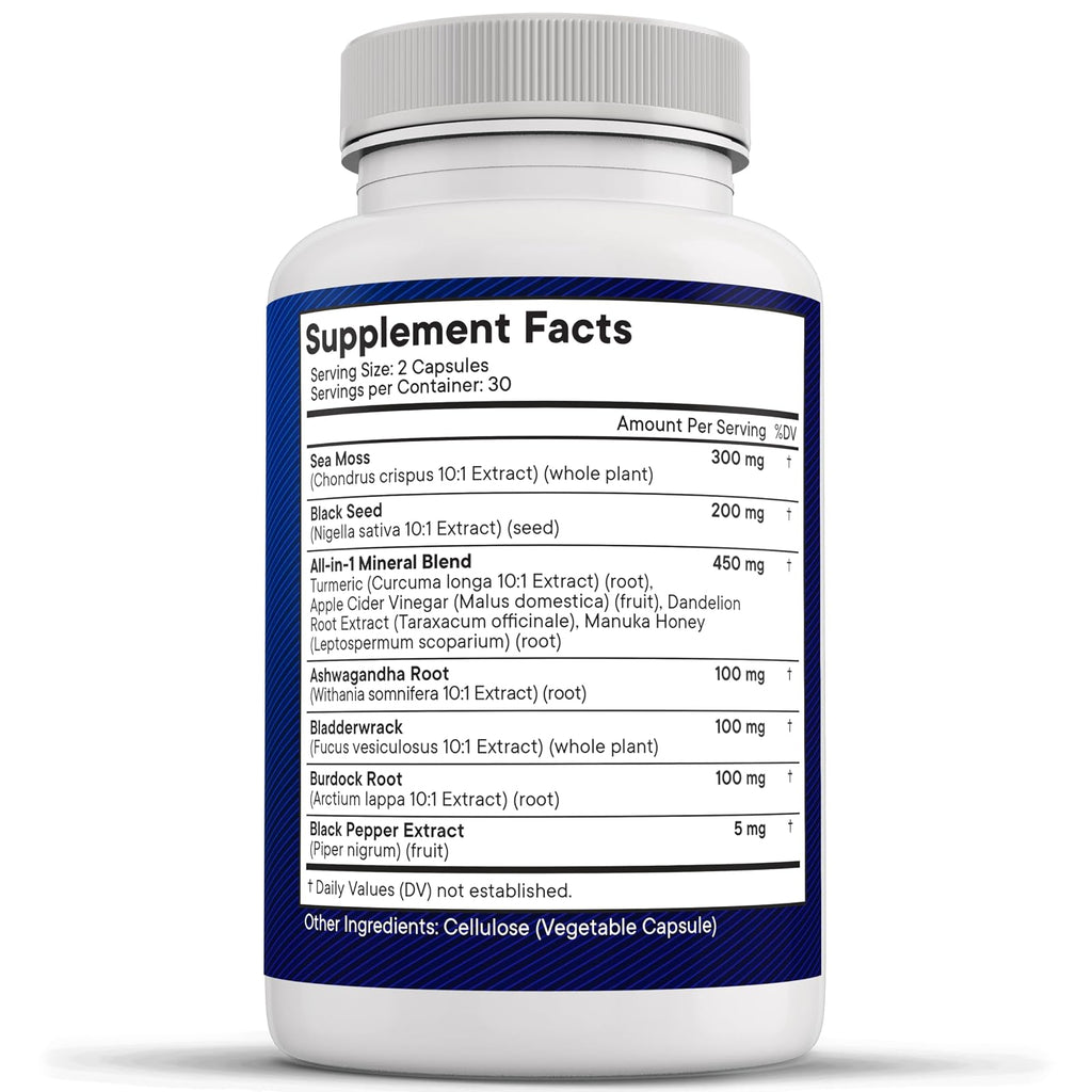 vegan sea moss capsules for health