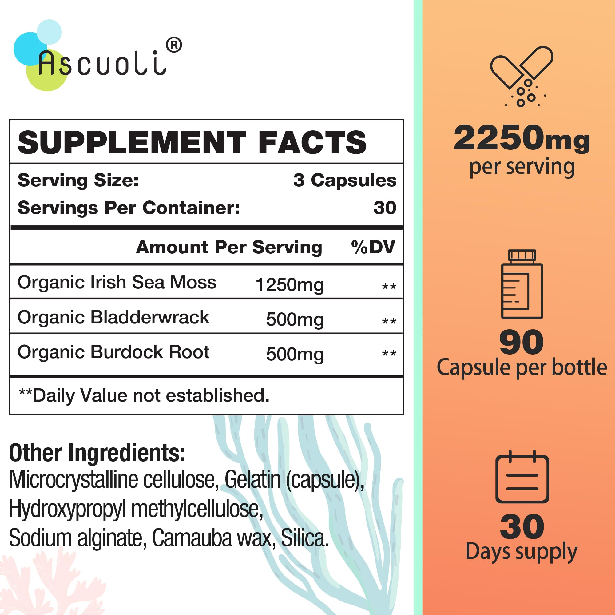 vegan sea moss capsules for immune support