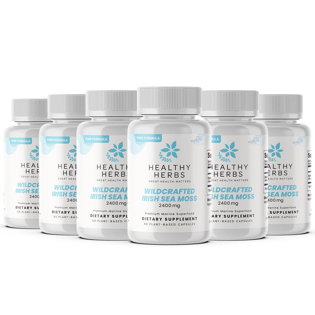 Vegan sea moss capsules for wellness