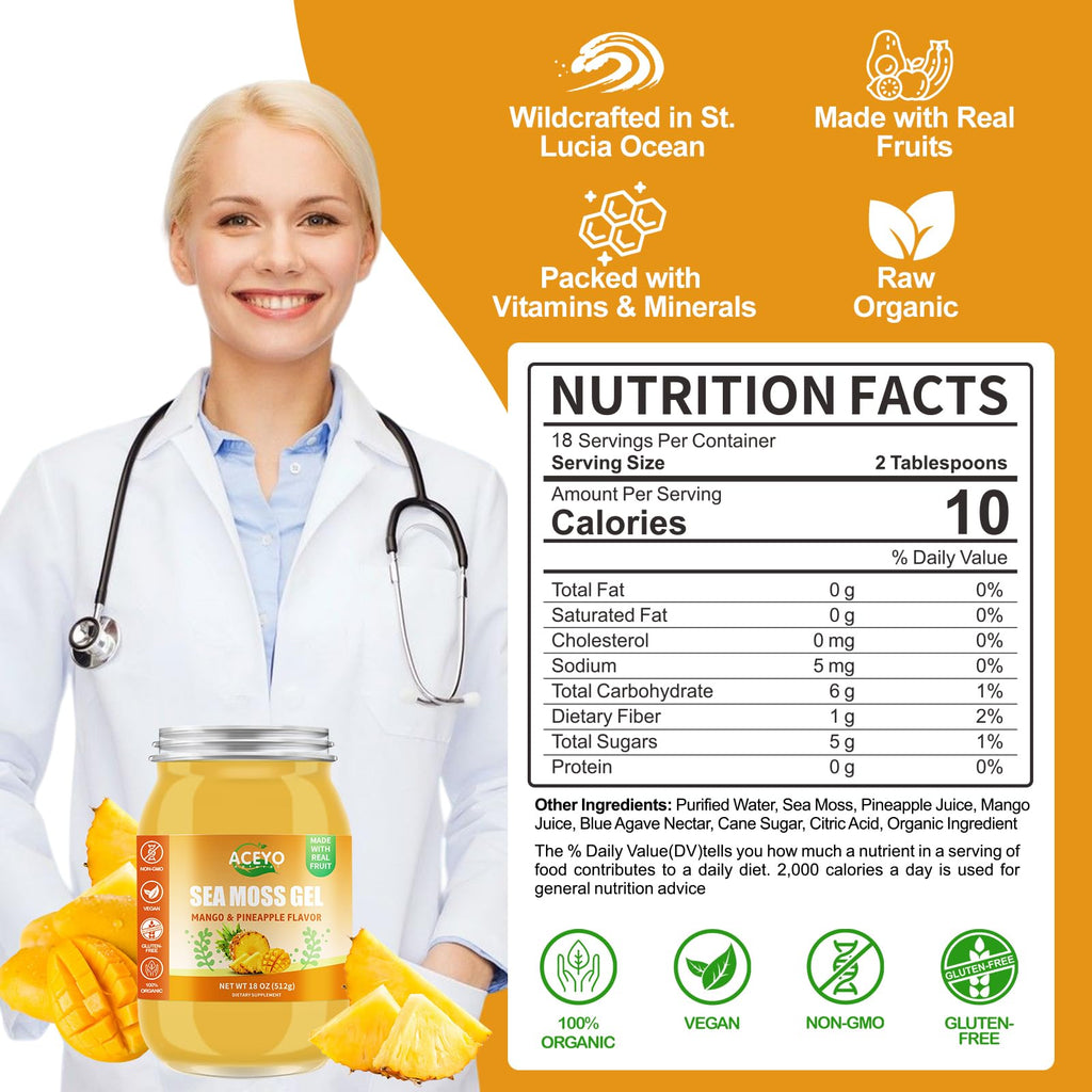 Vegan sea moss gel supplement