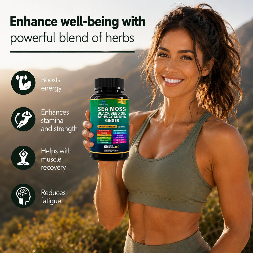 Vegan sea moss herbal capsules
