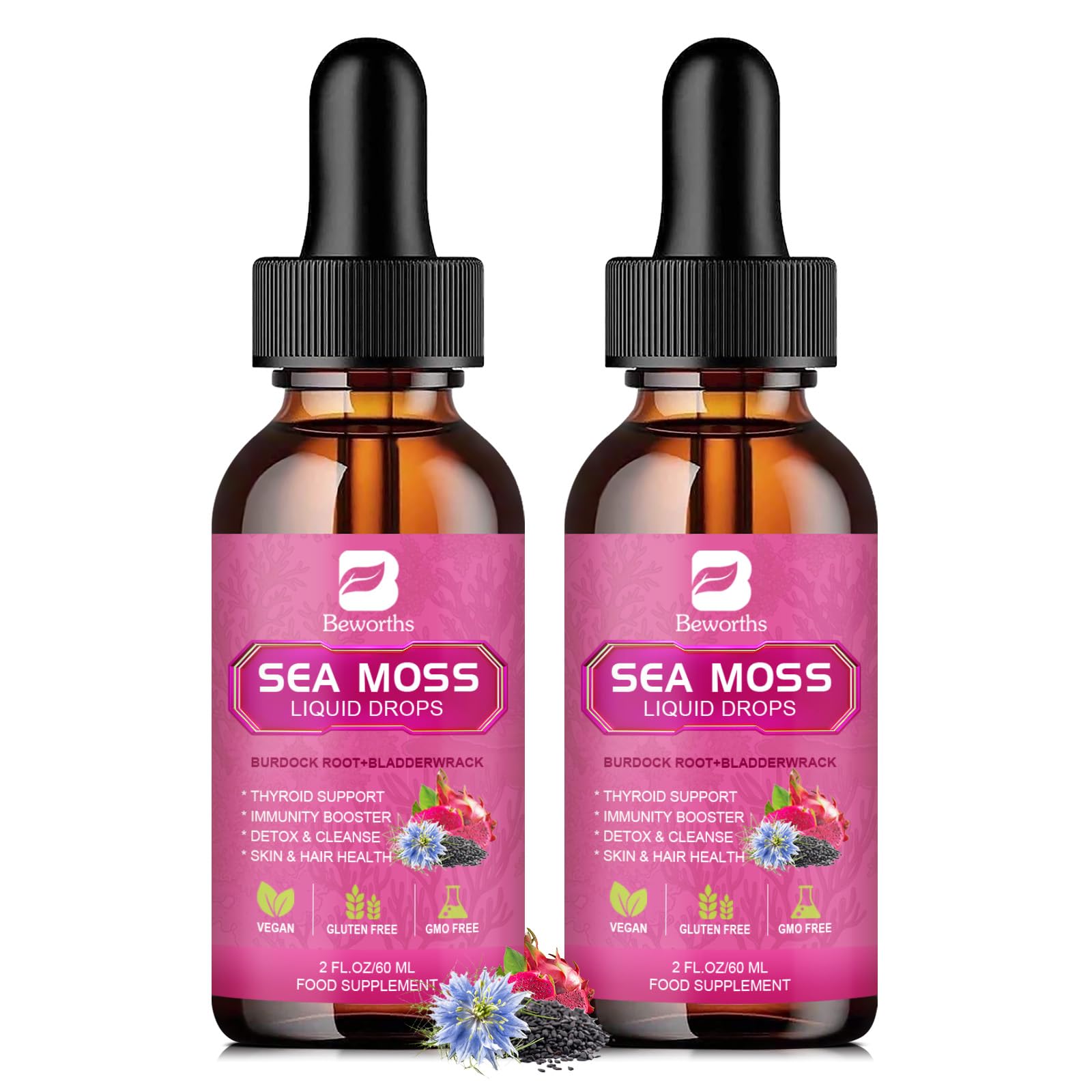 vegan sea moss liquid drops