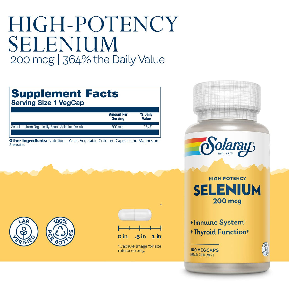 Vegan selenium capsules for health