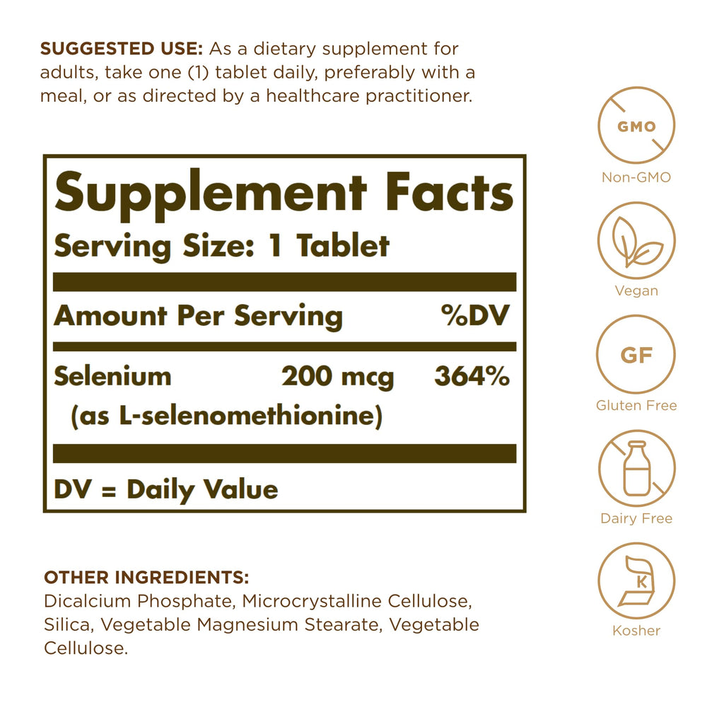 Vegan selenium supplement for antioxidants