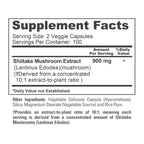 Vegan shiitake mushroom health support